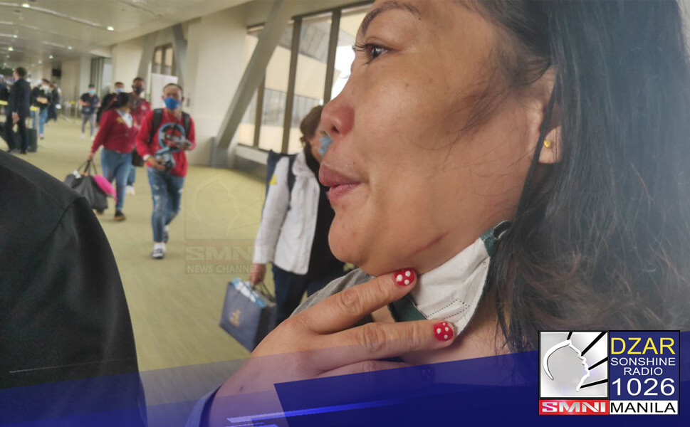 OFW na ginilitan ng leeg ng kanyang amo sa Saudi Arabia, nakauwi na sa bansa